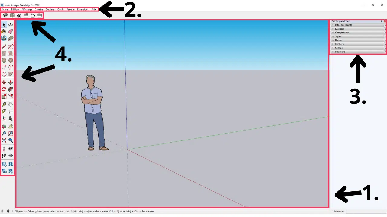 Comment configurer la barre d’outils dans le logiciel SketchUp Pro sur PC – Formation SketchUp